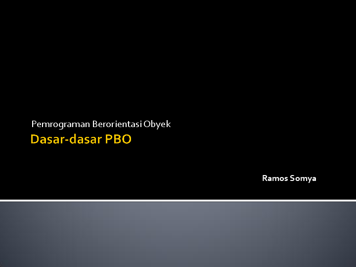 (PDF) Pemrograman Berorientasi Obyek
