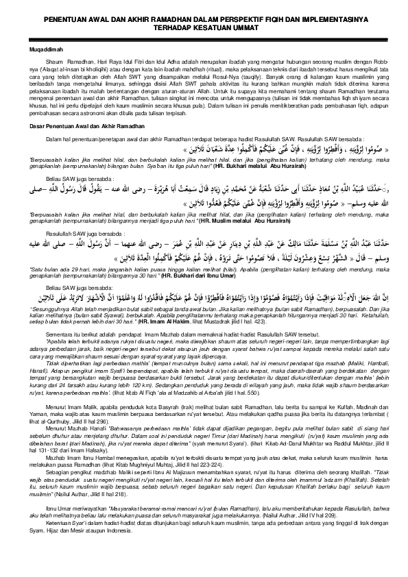 Doc Penentuan Awal Akhir Ramadhan