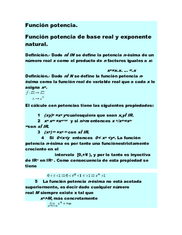 Función De Potencia