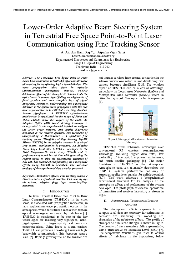 (PDF) Lower-order adaptive beam steering system in terrestrial free ...