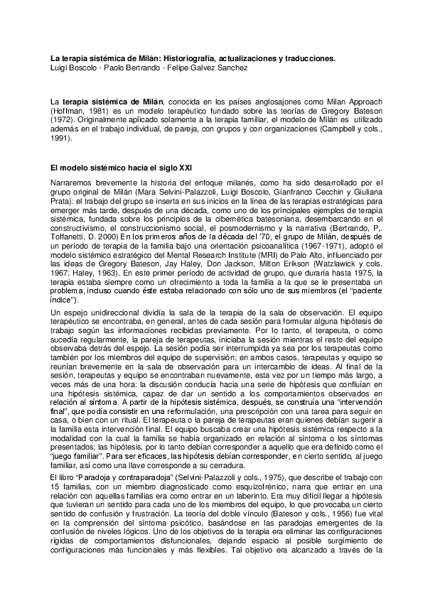 (PDF) Boscolo Luigi - Paolo Bertrando - Felipe Galvez Sanchez (2011) La terapia sistémica de ...