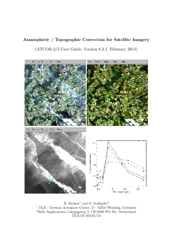Pdf Atmospheric Topographic Correction For Satellite Imagery