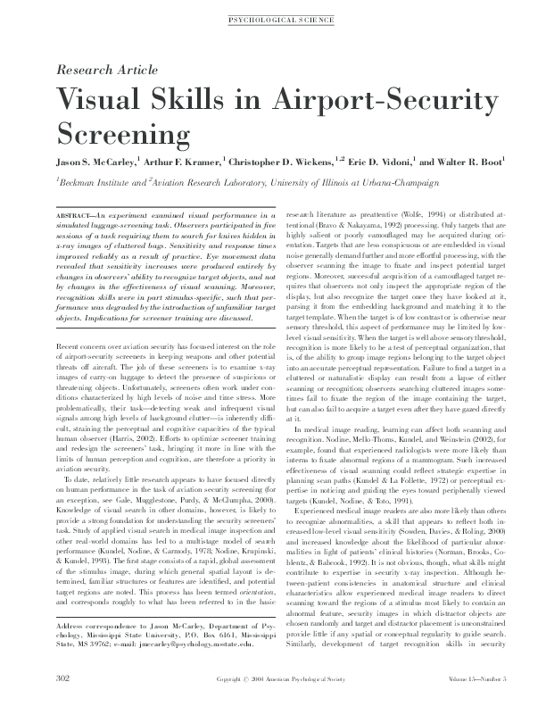 (PDF) Visual skills in airport-security screening