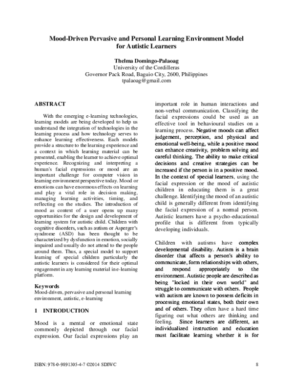 (PDF) Mood-Driven Pervasive and Personal Learning Environment Model for ...