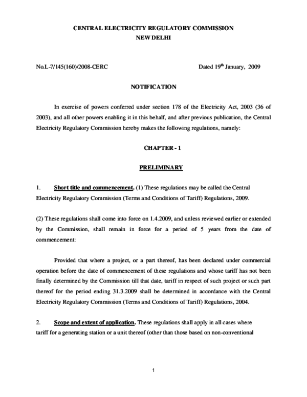 (PDF) CENTRAL ELECTRICITY REGULATORY COMMISSION NEW DELHI
