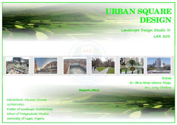 (PDF) DESIGN OF AN URBAN SQUARE