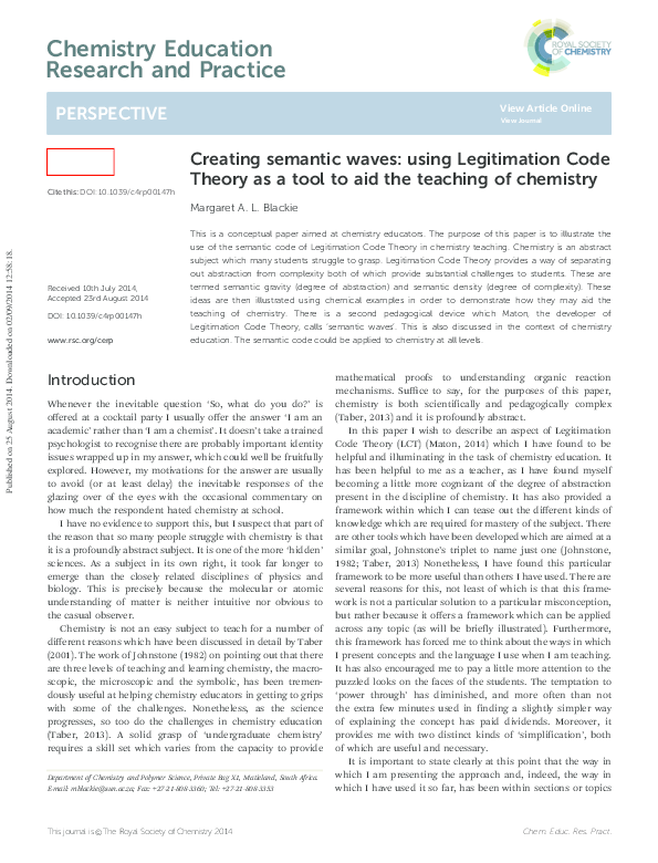 Pdf Creating Semantic Waves Using Legitimation Code Theory As A Tool 6511