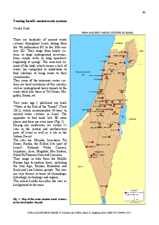(PDF) Touring Israel's ancient water systems