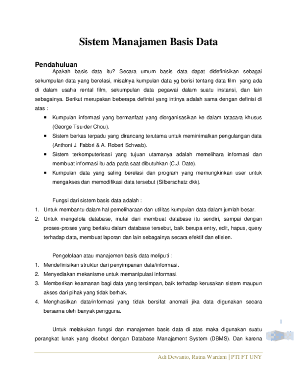 (PDF) Modul Basis Data 0