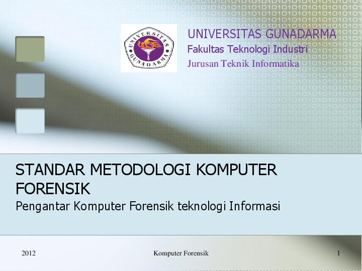 (PDF) STANDAR METODOLOGI KOMPUTER FORENSIK