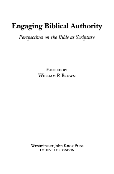 (PDF) Biblical Authority: A Jewish Pluralistic View