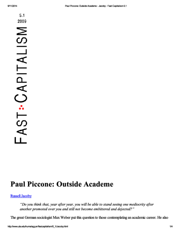 (PDF) On Paul Piccone