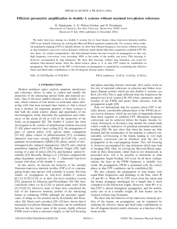 (PDF) Parametric interaction in lambda systems.