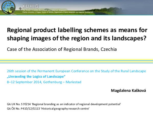 (PDF) Regional product labelling schemes as means for shaping images of ...