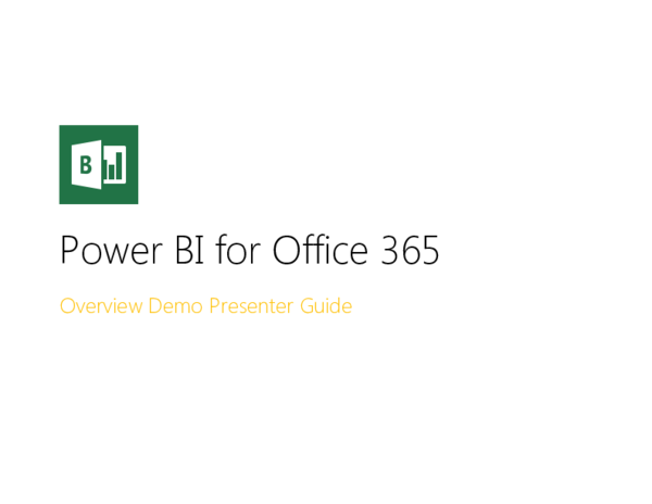 (DOC) Power BI Overview Demo Presenter Guide
