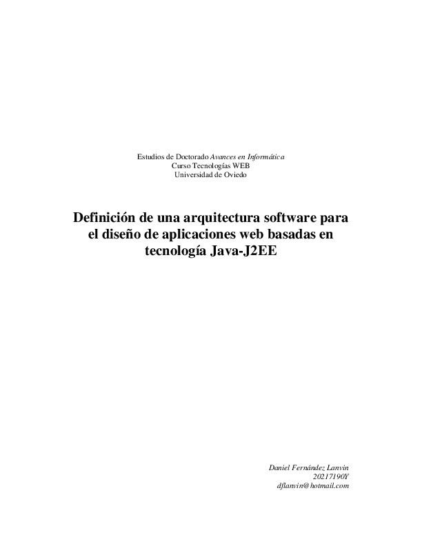 (PDF) Arquitectura Java J2EE