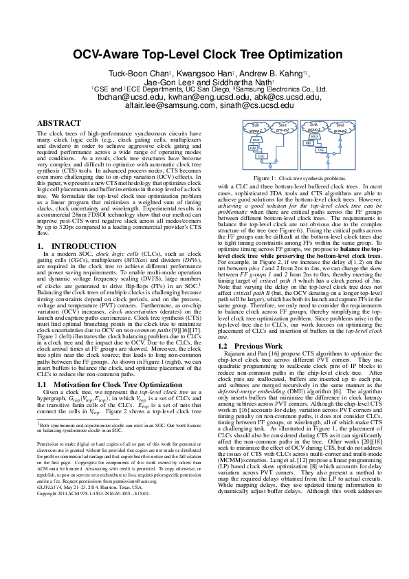 (PDF) OCV-Aware Top-Level Clock Tree Optimization