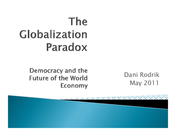 (PDF) Presentation: The Globalization Paradox: Democracy and the Future ...