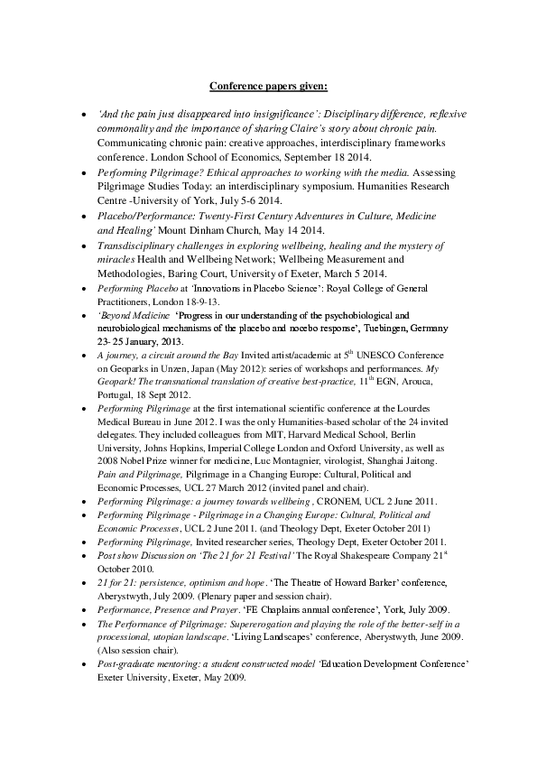 (DOC) Papers given