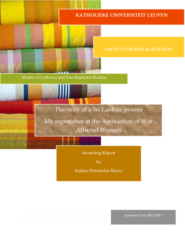 (PDF) The story of a Sri Lankan gamana: My experience at the ...