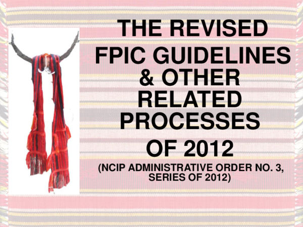 (PDF) THE REVISED FPIC GUIDELINES & OTHER RELATED PROCESSES OF 2012