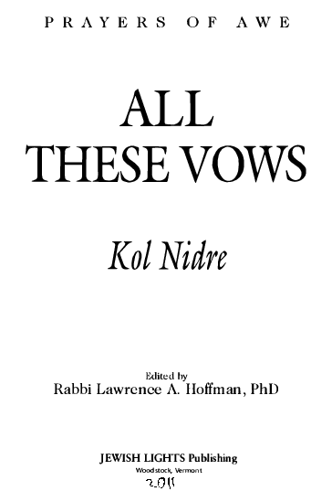 (PDF) The Heavenly Assembly in All these Vows: Kol Nidre