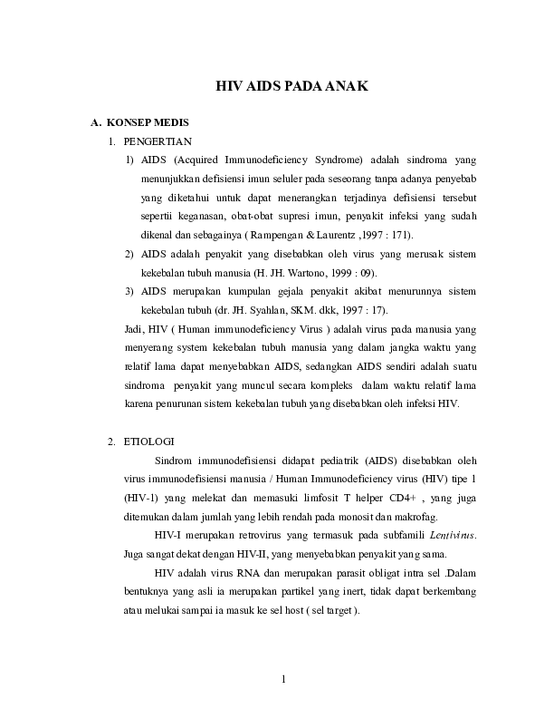 (DOC) HIV AIDS pada Anak