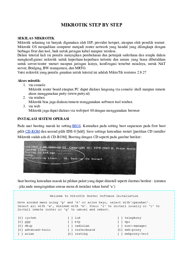 Doc Mikrotik Step By Step 