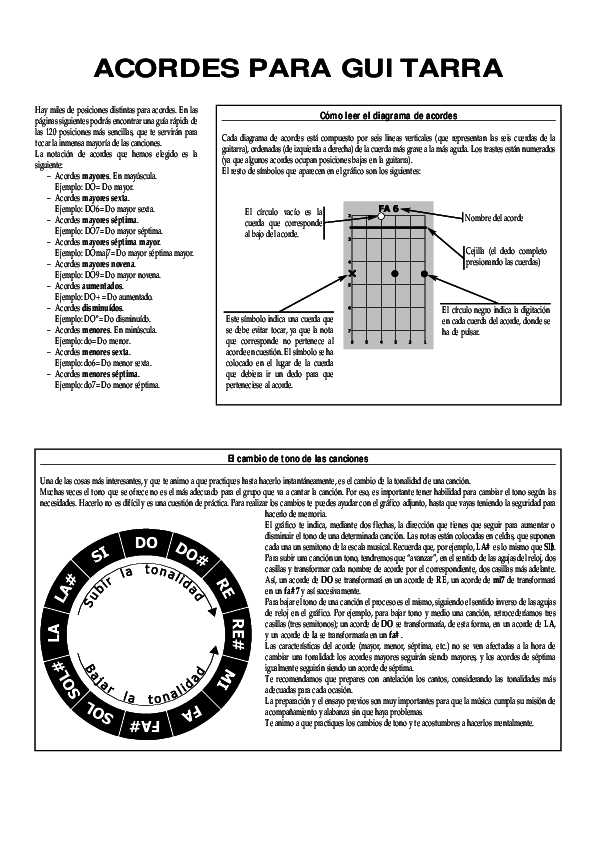 (PDF) ACORDES PARA GUITARRA