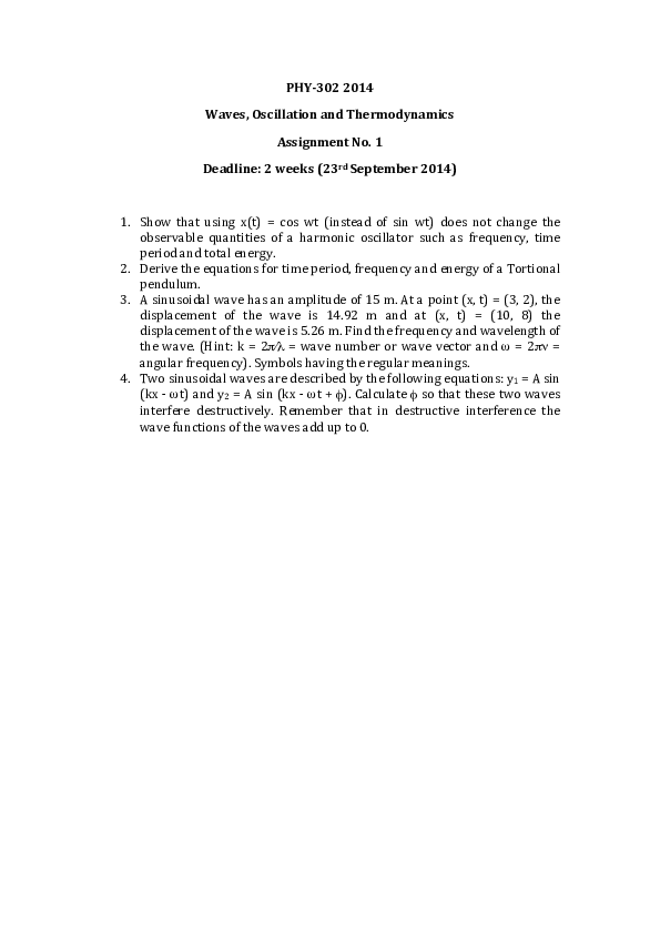 (PDF) physics assignment