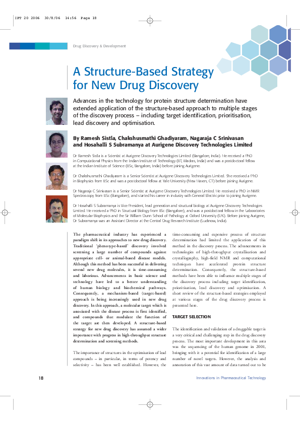 (PDF) A Structure-Based Strategy for New Drug Discovery
