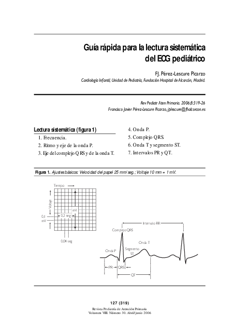(PDF) 27 (319) Guía rápida para la lectura sistemática del ECG pediátrico