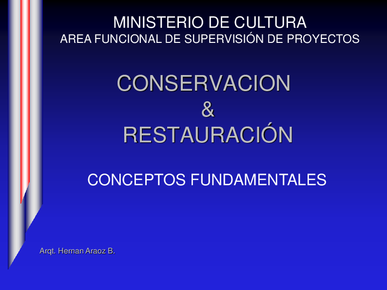 Conservacion & restauracion conceptos Fundamentales