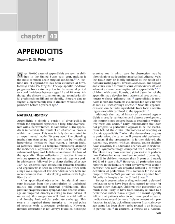 (PDF) chapter 43 - APPENDICITIS