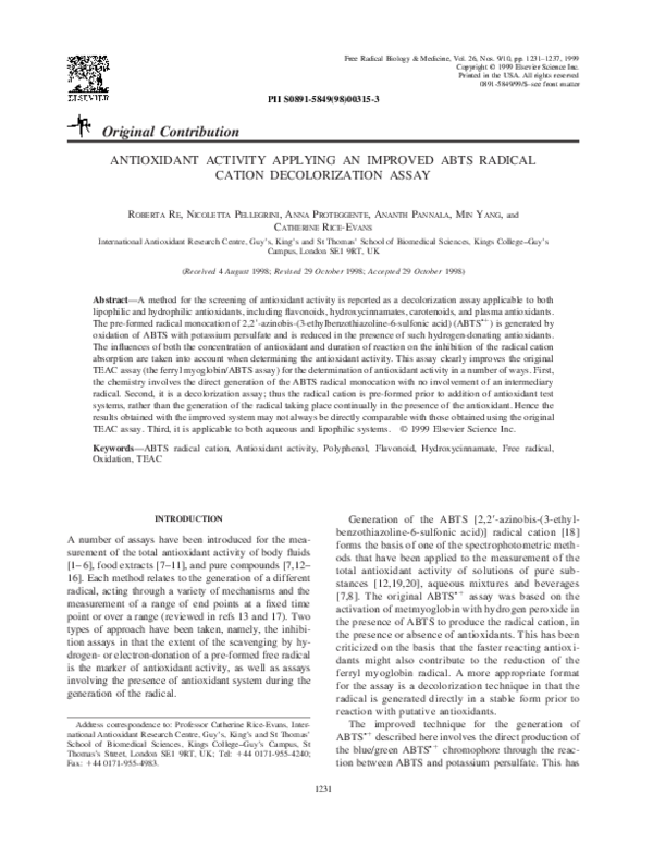 (PDF) Original Contribution ANTIOXIDANT ACTIVITY APPLYING AN IMPROVED ...