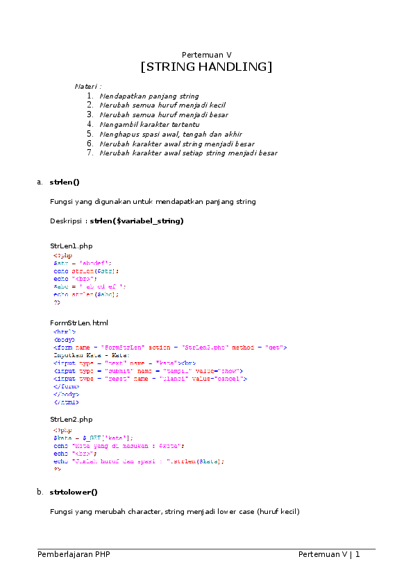 (DOC) Materi PHP | Abdul Madjid - Academia.edu