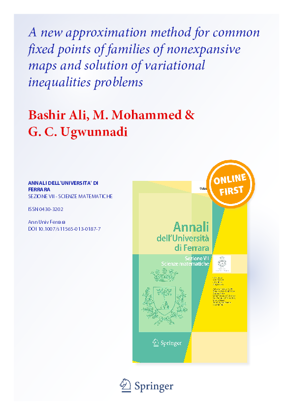 (PDF) A new approximation method for common fixed points of families of nonexpansive maps and ...