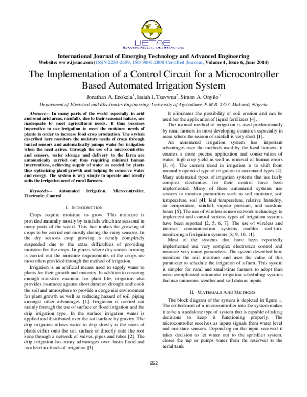 Pdf The Implementation Of A Control Circuit For A Microcontroller