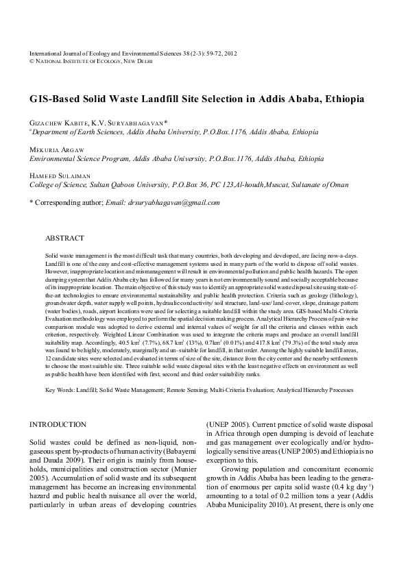 (PDF) Gizachew Kabite, K.V. Suryabhagavan, Mekuria Argaw and Hameed ...