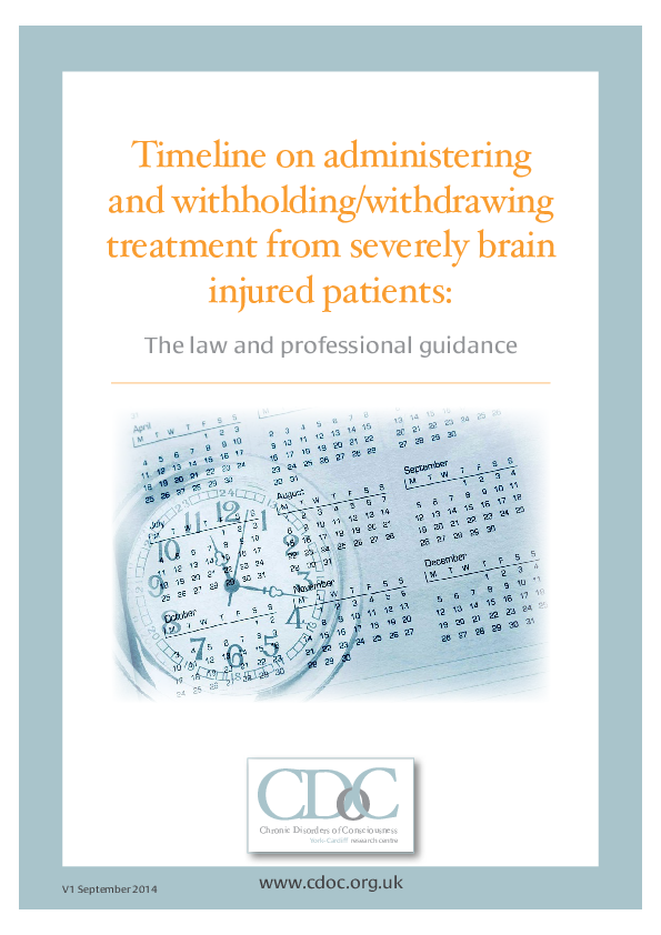 (PDF) Timeline for administering and withholding/withdrawing treatment