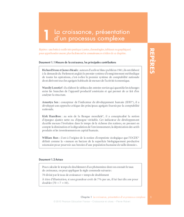 (PDF) Chapitre 1 La croissance