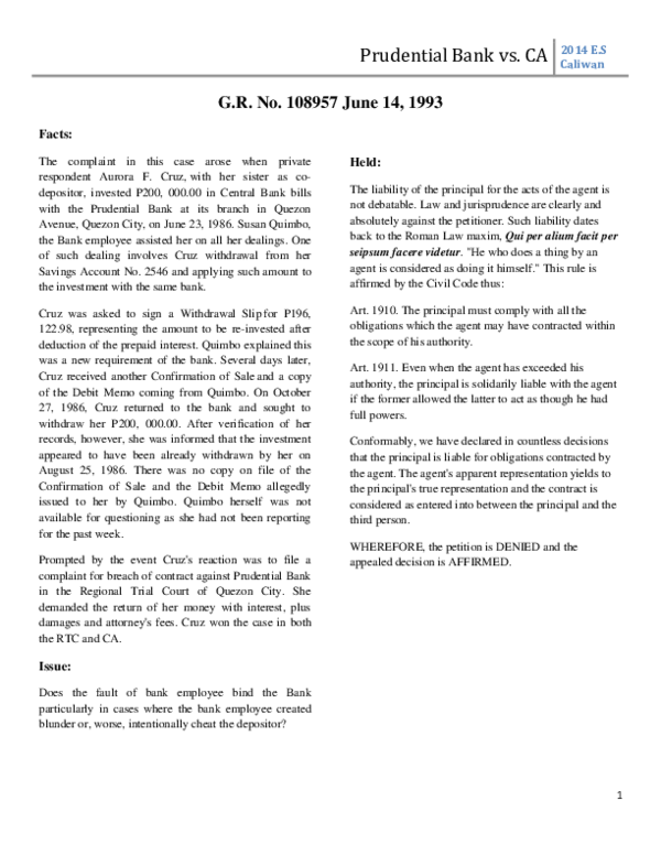 (PDF) Prudential Bank vs. CA