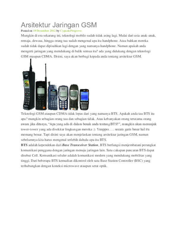 (DOC) Arsitektur Jaringan GSM