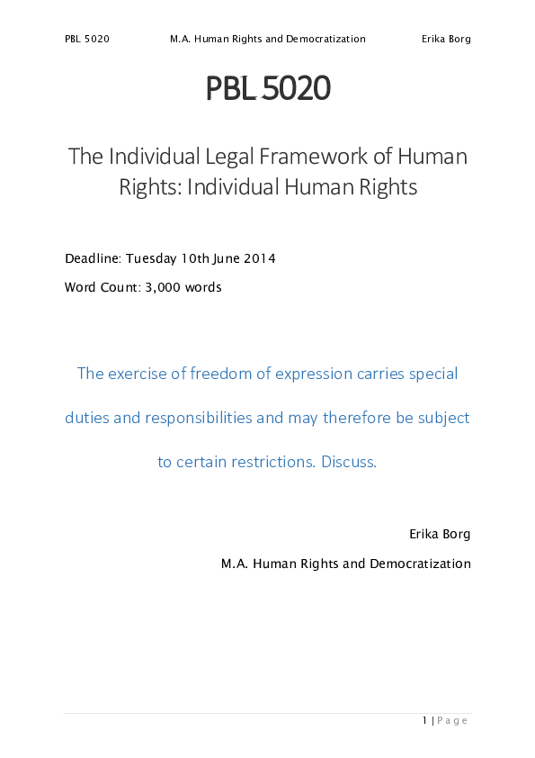 (PDF) The Individual Legal Framework of Human Rights: Individual Human ...