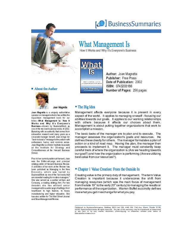(PDF) What Management Is How It Works and Why It’s Everyone’s Business