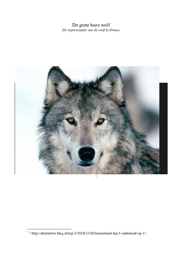 (PDF) De grote boze wolf: De representatie van de wolf in Disney