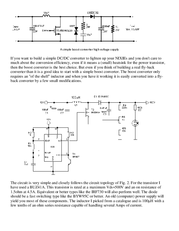 (DOC) A simple boost converter high voltage supply