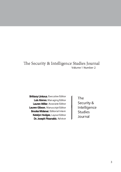 (PDF) The Security & Intelligence Studies Journal