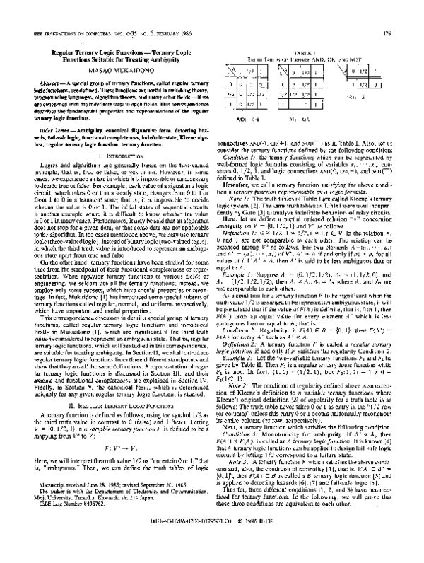 Pdf Regular Ternary Logic Functions Ternary Logic Functions Suitable 2092
