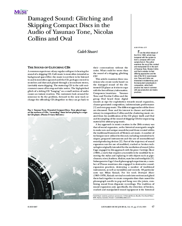 (PDF) Caleb Stuart, "Damaged Sound: Glitching and Skipping Compact ...